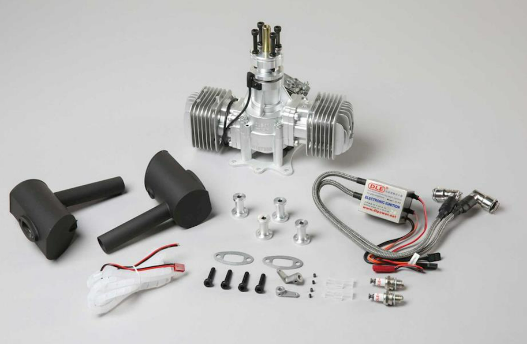 DLE Engines DLE-60 60cc Twin Gas Engine with Electronic Ignition and M ...